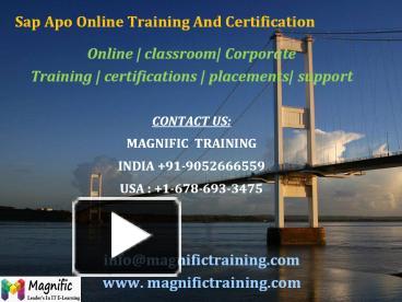 sap apo online training tutorial presentation | free to download