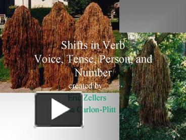 Shifts in Verb Voice, Tense, Person, and Number presentation | free to view