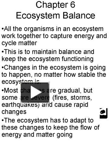Chapter 6 Ecosystem Balance presentation | free to view