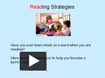Reading Strategies presentation | free to view