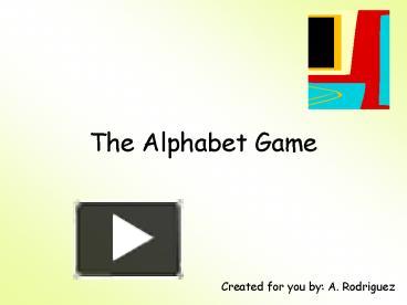 The Alphabet Game presentation | free to view