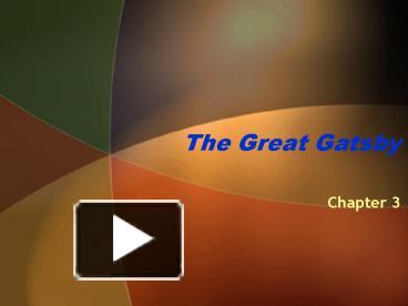 PPT – The Great Gatsby PowerPoint presentation | free to view - id ...
