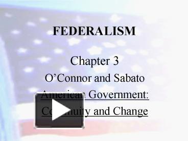 FEDERALISM presentation | free to download