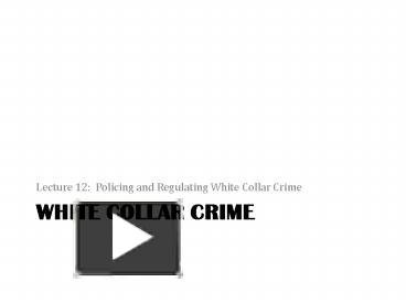 White collar crime presentation | free to download