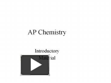 AP Chemistry presentation | free to download