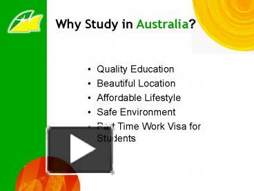 Why Study in Australia presentation | free to view