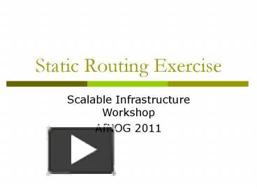 Static Routing Exercise presentation | free to view