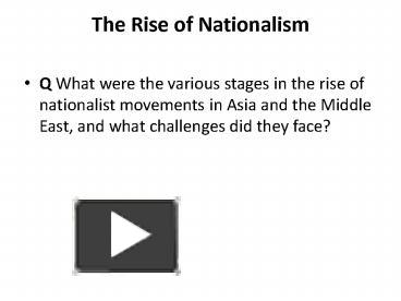 The Rise of Nationalism presentation | free to view