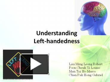 Understanding Left-handedness presentation | free to download