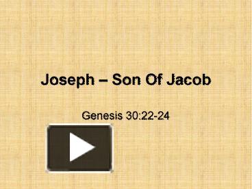 Joseph presentation | free to download