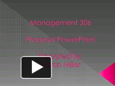 Aaron Miller Management 306 PowerPoint presentation | free to download