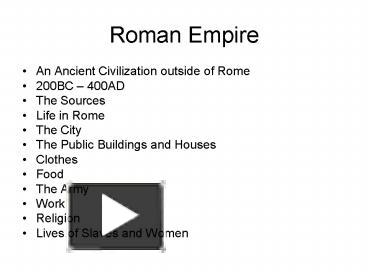 PPT – Roman Empire PowerPoint presentation | free to view - id: 651dc5 ...