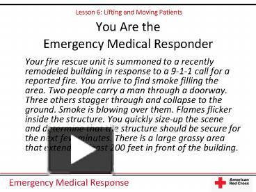 PPT – You Are the Emergency Medical Responder PowerPoint presentation ...