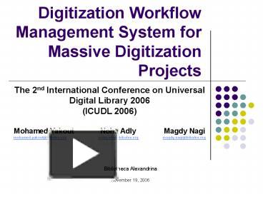 Digitization Workflow Management System for Massive Digitization Projects presentation | free to ...