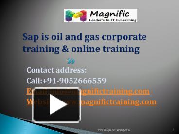 PPT – sap is oil and gas corporate training and online training PowerPoint presentation | free ...