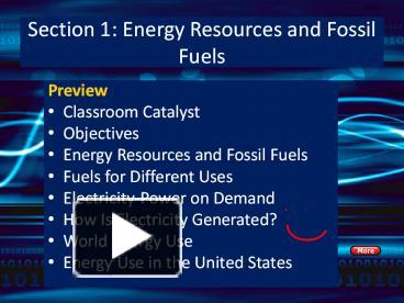 PPT – Section 1: Energy Resources and Fossil Fuels PowerPoint ...