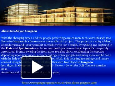 PPT – Ireo Skyon in Gurgaon PowerPoint presentation | free to download ...