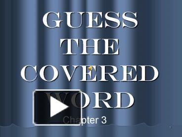 Guess the Covered Word presentation | free to download