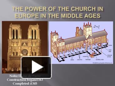 The Power of the Church in Europe in the Middle Ages presentation ...
