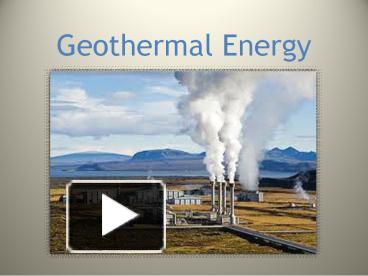 Geothermal Energy presentation | free to download