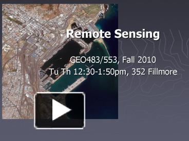 Remote Sensing presentation | free to download