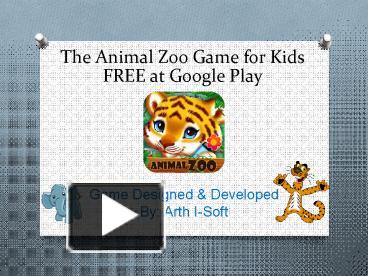 The Animal Zoo Game for Kids FREE at Google Play presentation | free to ...