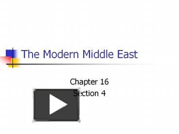 PPT – The Modern Middle East PowerPoint presentation | free to download ...