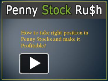 PPT – Free Penny Stock Newsletter PowerPoint presentation | free to download - id: 666f01-ZDY4O
