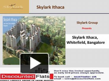 Skylark Ithaca Bangalore presentation | free to download