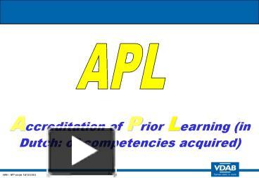 APL presentation | free to view