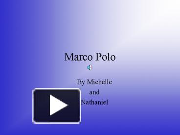 Marco Polo presentation | free to download
