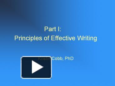 Principles of Effective Writing presentation | free to download
