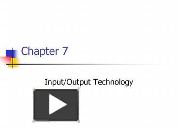 Input/Output Technology presentation | free to download