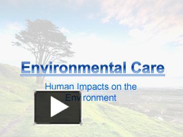 Human Impacts on the Environment presentation | free to download