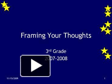 Framing Your Thoughts presentation | free to view