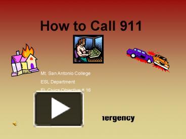 How to Call 911 presentation | free to download