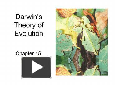 PPT – Darwin PowerPoint presentation | free to view - id: 6736c7-OTk0M
