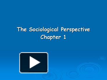 The Sociological Perspective presentation | free to download