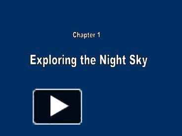 PPT – Exploring the Night Sky PowerPoint presentation | free to view ...