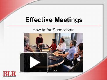 Effective Meetings presentation | free to download