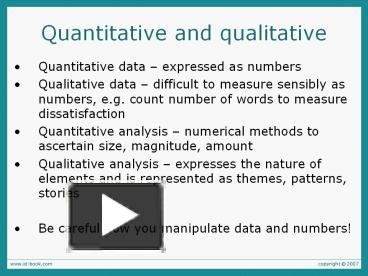 Quantitative and qualitative presentation | free to download