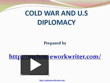 PPT – Cold War and US Diplomacy PowerPoint presentation | free to ...