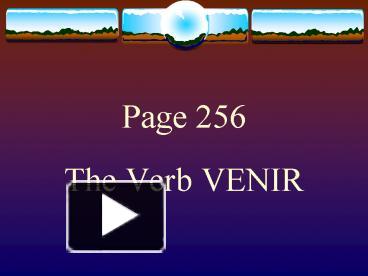The Verb VENIR presentation | free to download