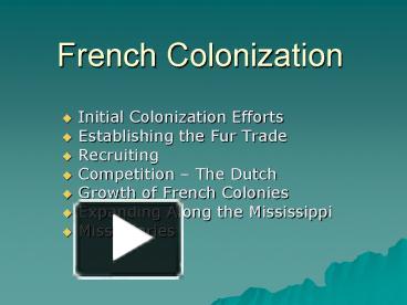 French Colonization presentation | free to download