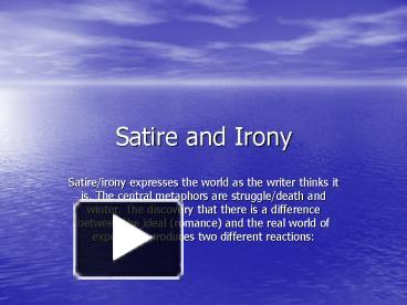 Satire and Irony presentation | free to download