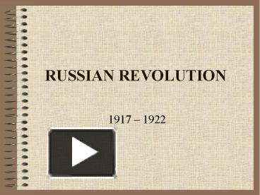 RUSSIAN REVOLUTION presentation | free to download