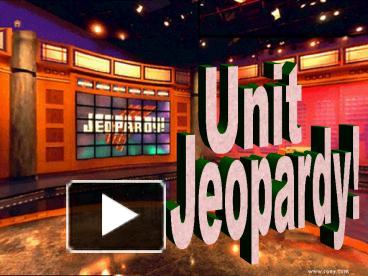 AP Euro Jeopardy presentation | free to download