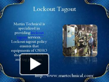PPT – Lockout Tagout PowerPoint presentation | free to download - id: 6850c6-MDBkO