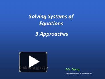 Solving Systems of Equations presentation | free to download