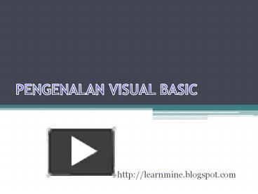 Pengenalan Visual Basic - bagian 3 presentation | free to download
